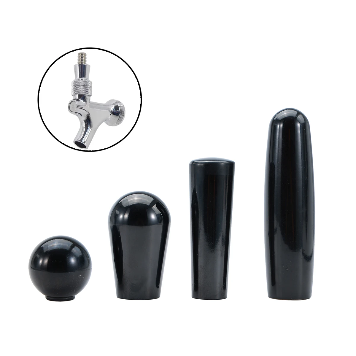 Black Plastic Faucet Handle Beer Tap Handle 4pcs/lot 3/8" Threading ...