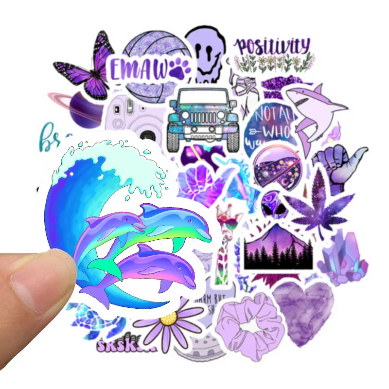10/30/50pcs Vsco Star Purple Personalized Fashion Classic Cool Decals ...