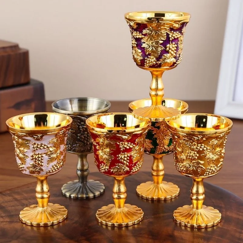 Mini Wine Glass, Multiple Colors Delicate Vintage Spirits Goblet, Alloy ...