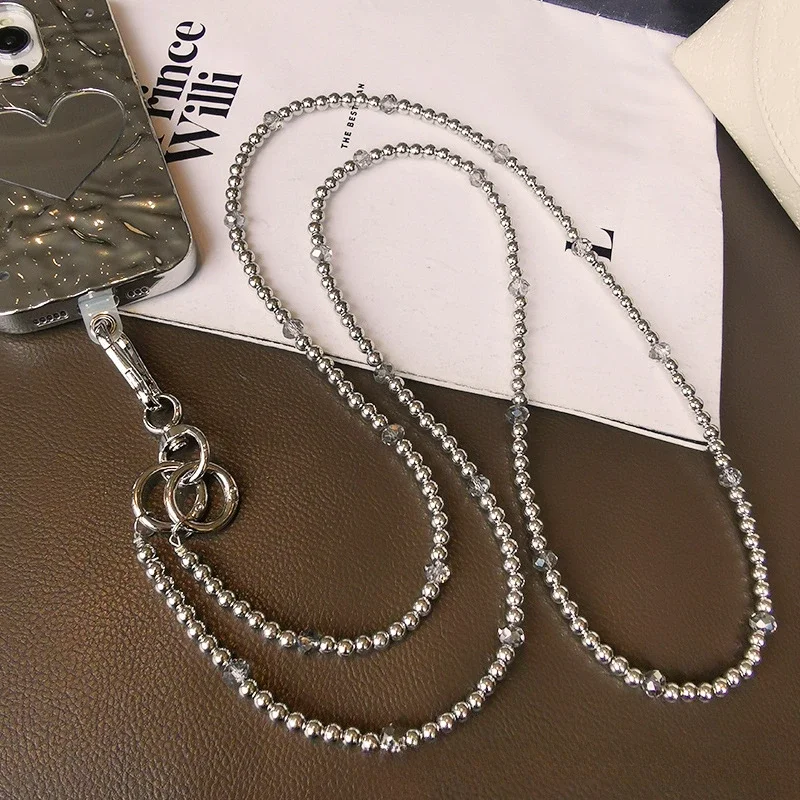 Mobile Phone Lanyard, Slung Plated Crystal Beads, Handmade Beaded Chain ...