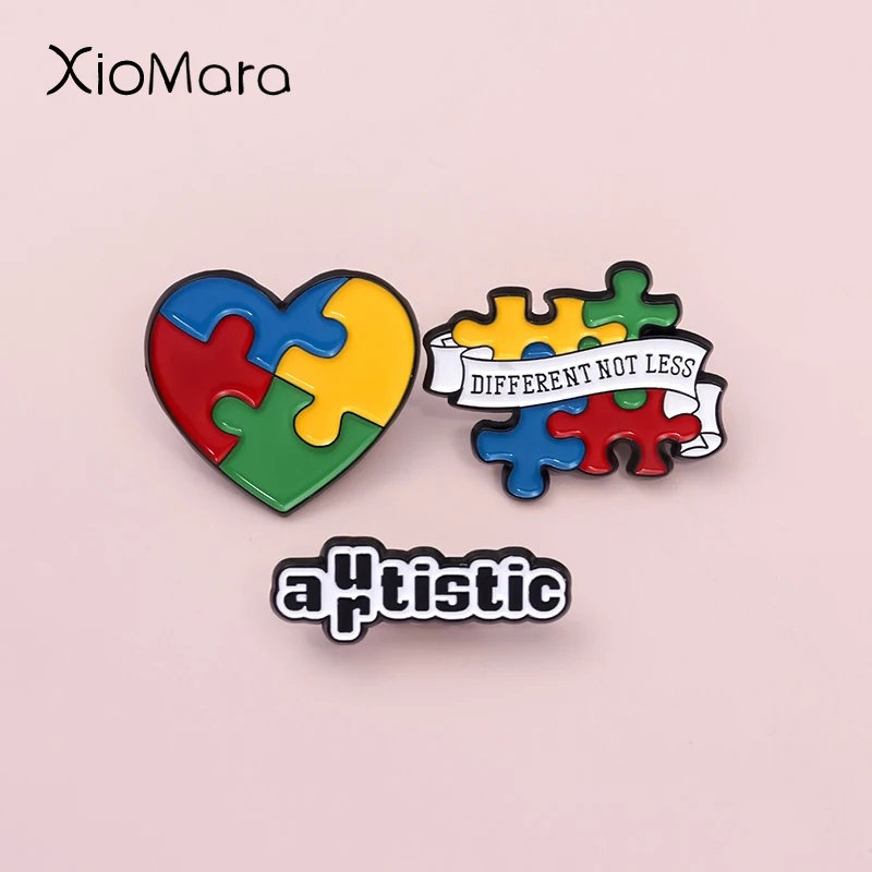 Different Not Less Autism Enamel Pin Social Mental Psychological ...