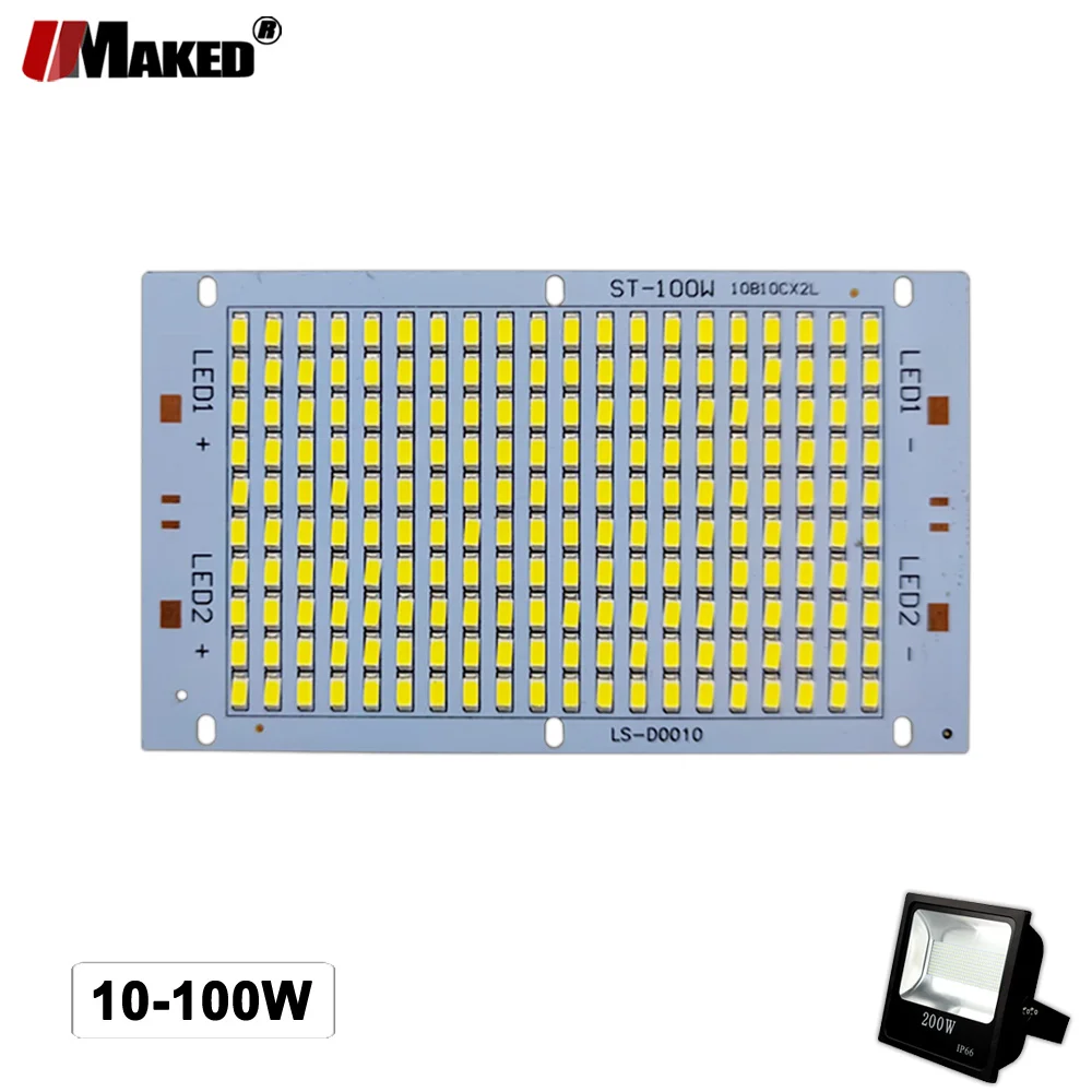 2Pcs-LED-PCB-Floodlight-Aluminum-Plate10W-20W-30W-50W-100W-Full-Power ...