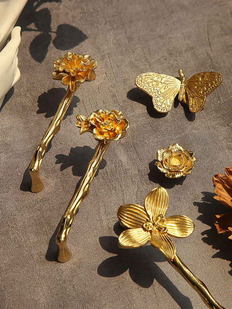 BCD-Brass Cabinet Door Pulls Handles Chinese Antique Drawer Cabinet ...