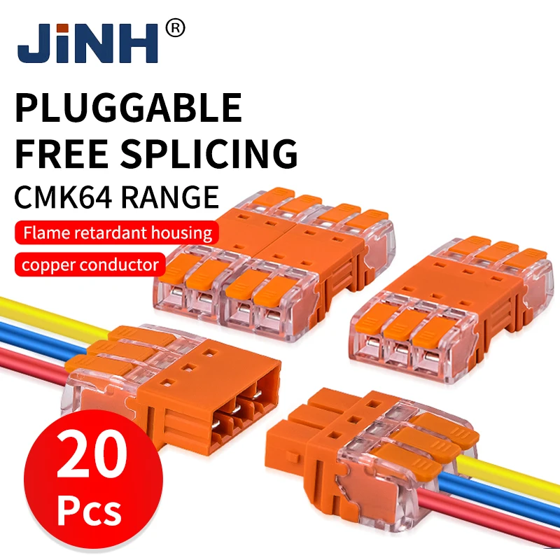 JINH-20Pcs-CMK-64-Quick-Connectors-Fast-for-Flexible-and-Solid-Wires ...