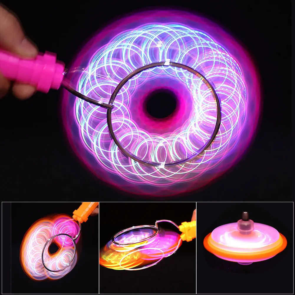 1Pc-Colorful-Luminous-Gyro-Magnetic-Spinning-Top-Rotating-Gyroscope-LED ...