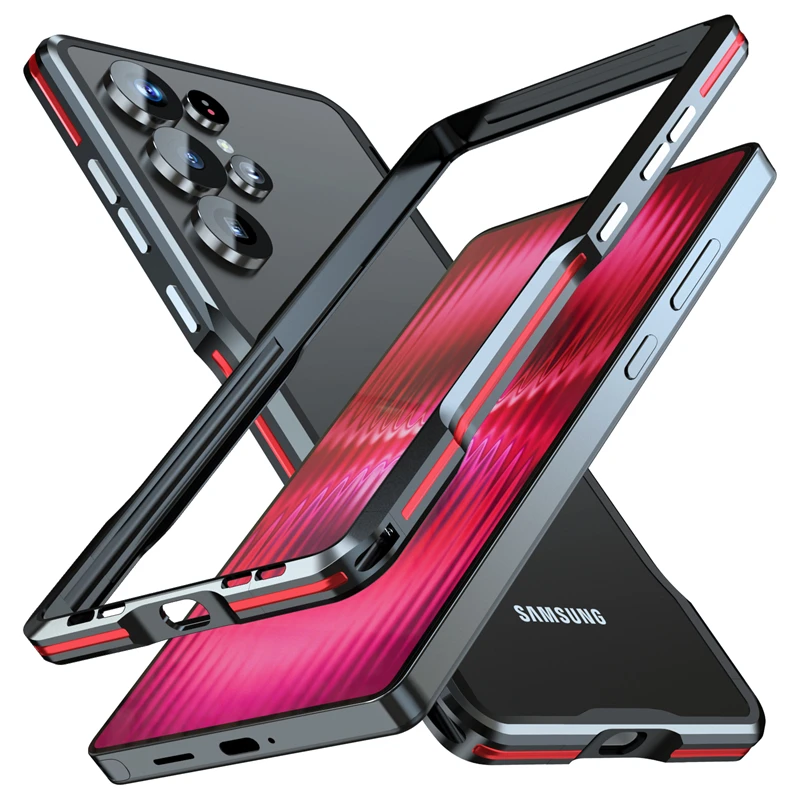 For Samsung Galaxy S26Ultra S25 Edge S24 S23 Ultra Metal Frame Phone ...