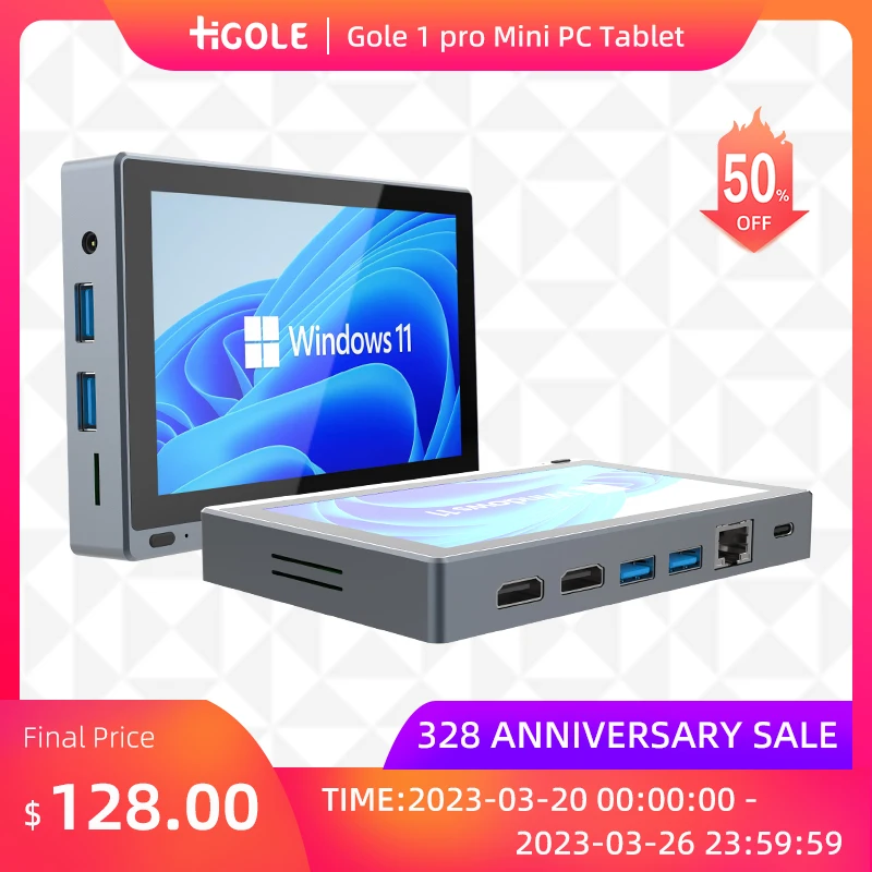 HIGOLE 1 Pro Tablet Pad endüstriyel Windows 11 Tablet Mini PC 5.5 inç ...