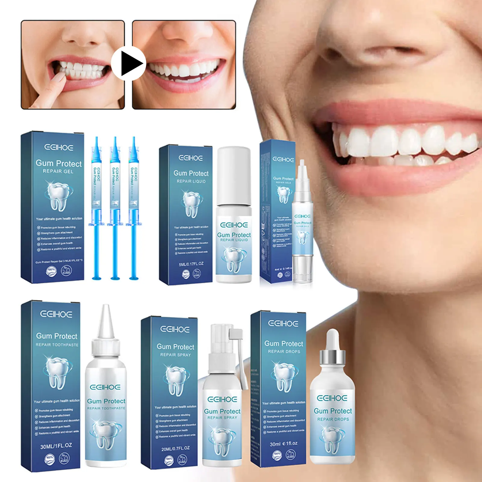 Gum Protection Repair Gel Gum-Shield Therapy Gel Relieve Sore Gums ...