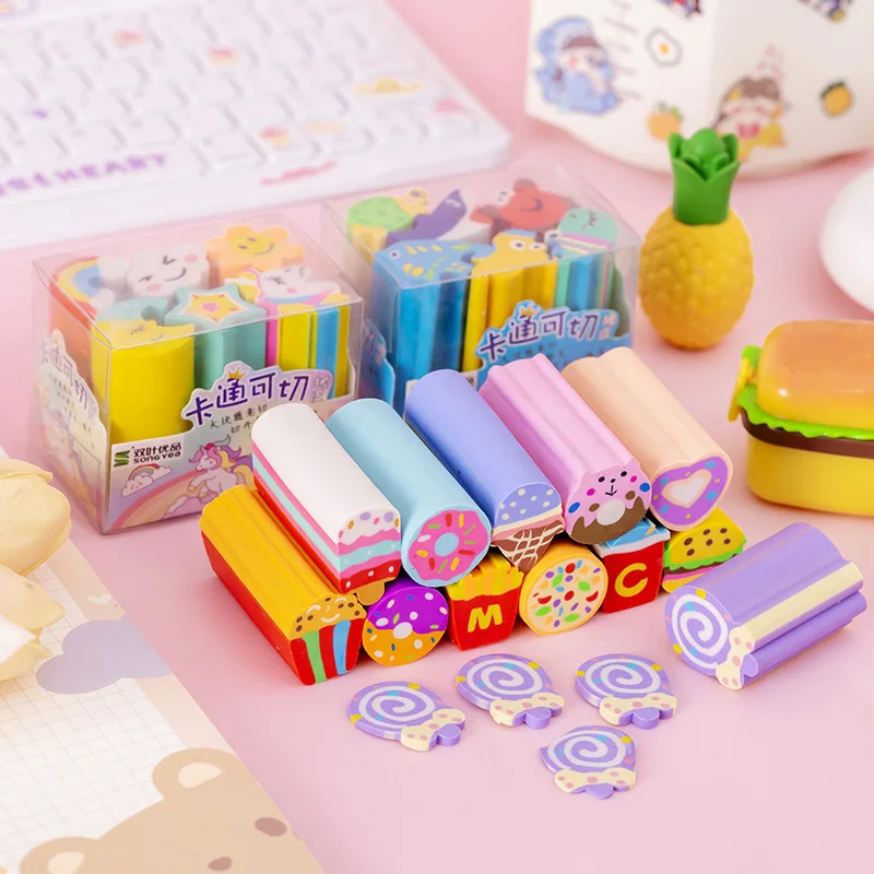 6-Piece-Box-Cartoon-Cute-Unicorn-Rubber-Mini-Eraser-Set-Novelty ...