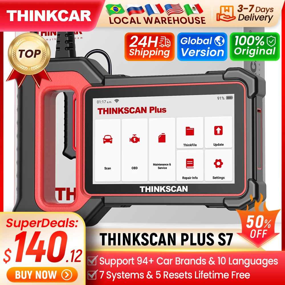 THINKCAR-THINKSCAN-PLUS-S7-Professional-Car-Diagnostic-Tools-Automotive ...