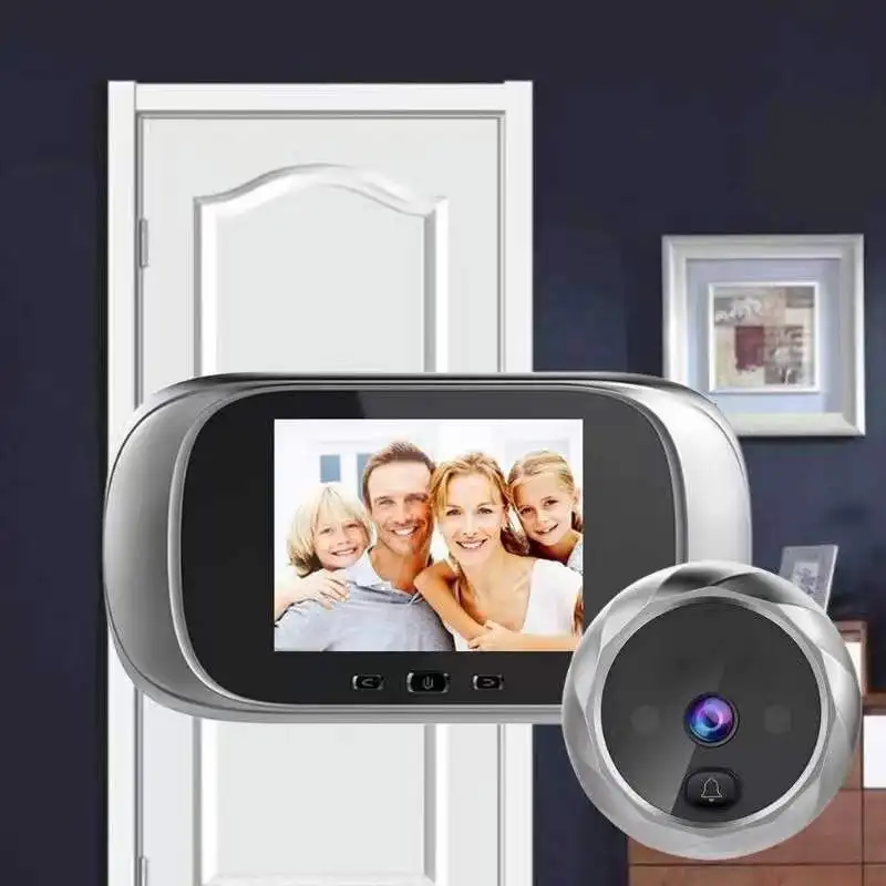 Silver-2-8-inch-Video-peephole-Digital-Doorbell-120-Degree-Angle-Door ...