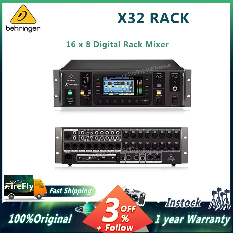 Behringer X32 RACK 16 x 8 Digital Rack Mixer 48-Channel Digital Snake ...