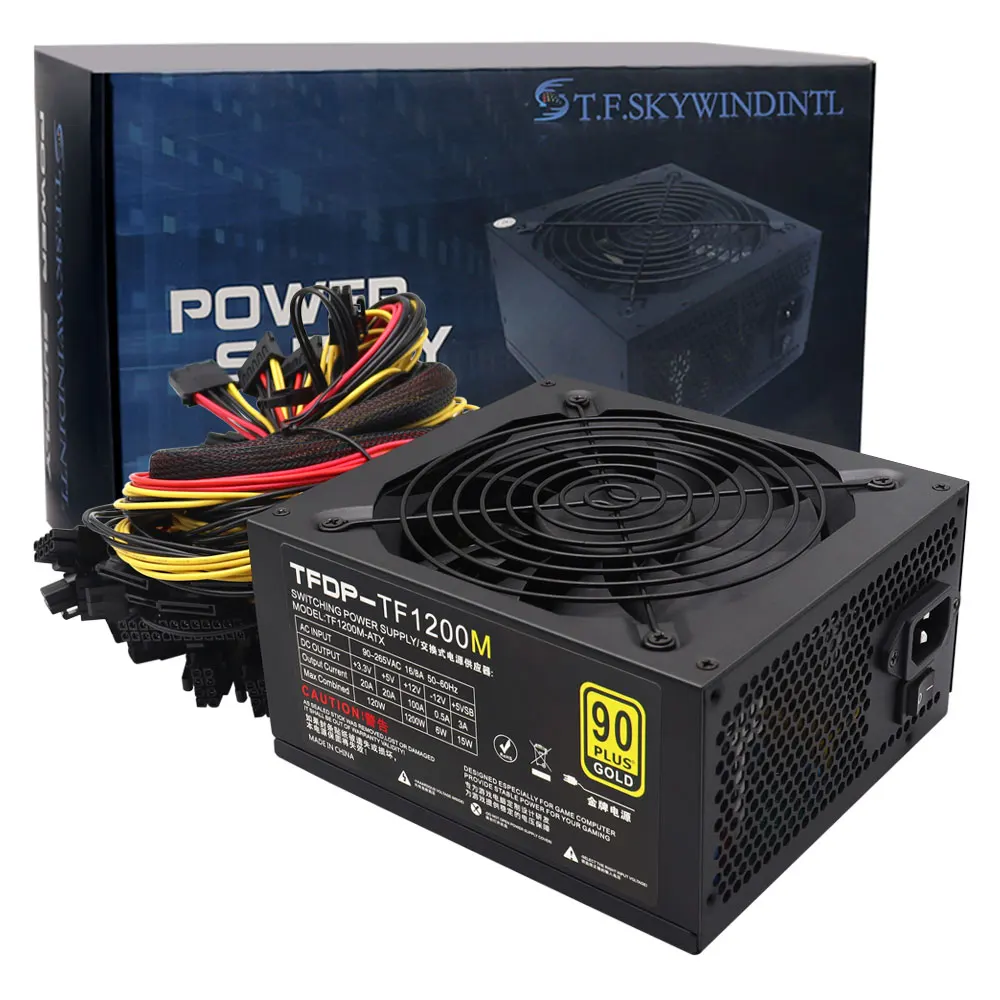 1200W-PC-Power-Supply-ATX-Gaming-Computer-80-Plus-Standard-14cm-Fan ...