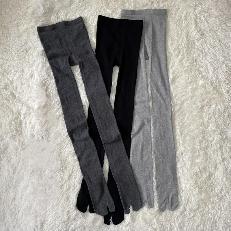 High-Quality-Combed-Cotton-Split-Toe-Woman-Leggings-Solid-Color ...