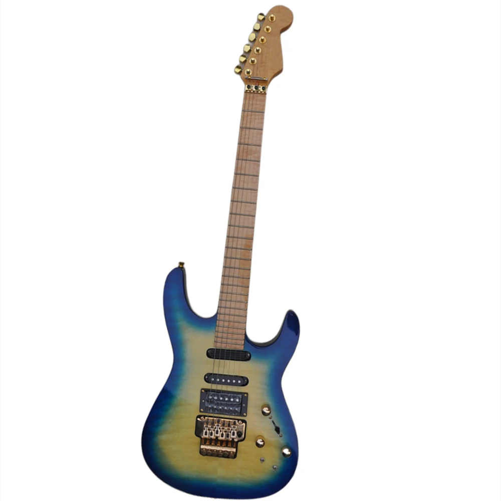 Factory 24 Frets Electric Guitar with Tremolo Bridge,Gold Hardware ...