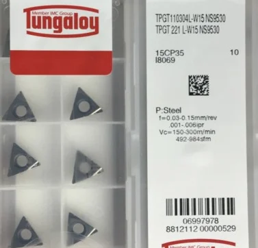 10PCS CARBIDE INSERT TPGT110304L-W15 NS9530