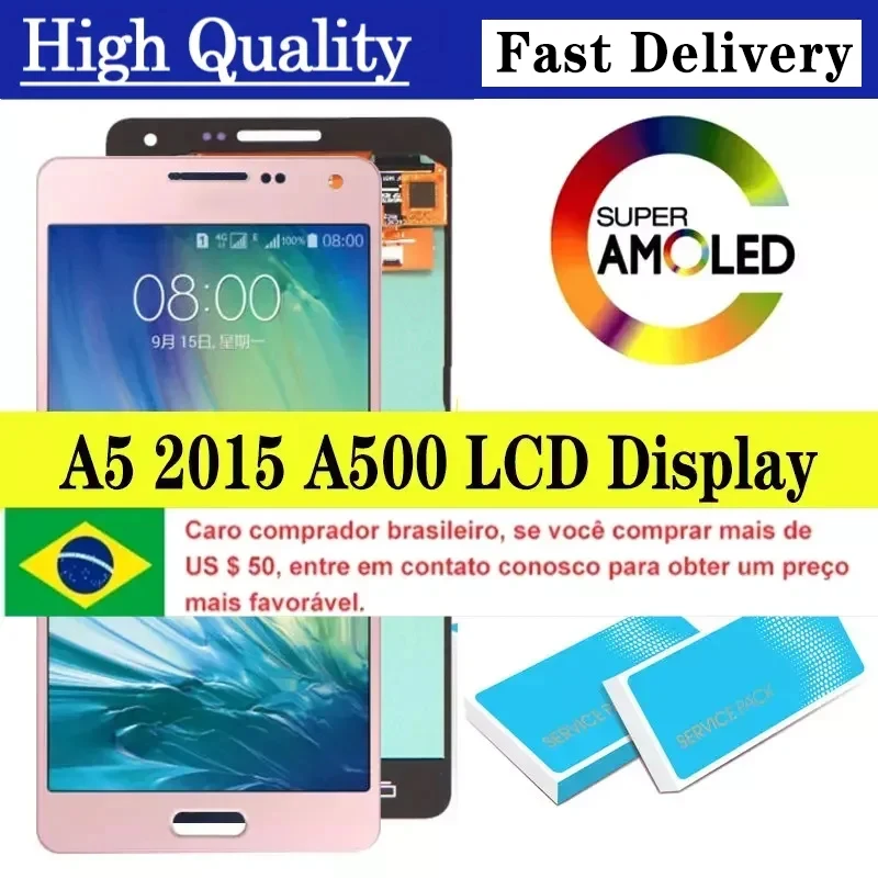 OLED-super-AMOLED-LCD-for-Samsung-A5-2015-A500FU-A500-A500F-A500M ...