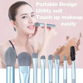 8PCS Mini Makeup Brushes Set for Cosmetic Concealer eyelashes Blush ...