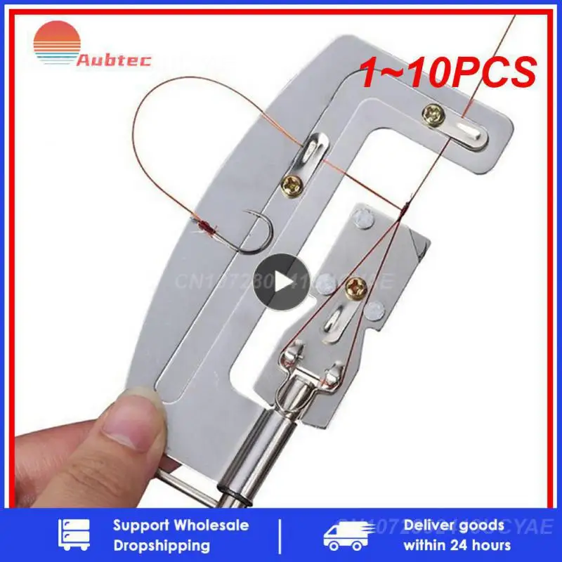 1-10PCS-Fishing-Quick-Knot-Tying-Tool-Semi-Automatic-Fishing-Hooks-Line ...
