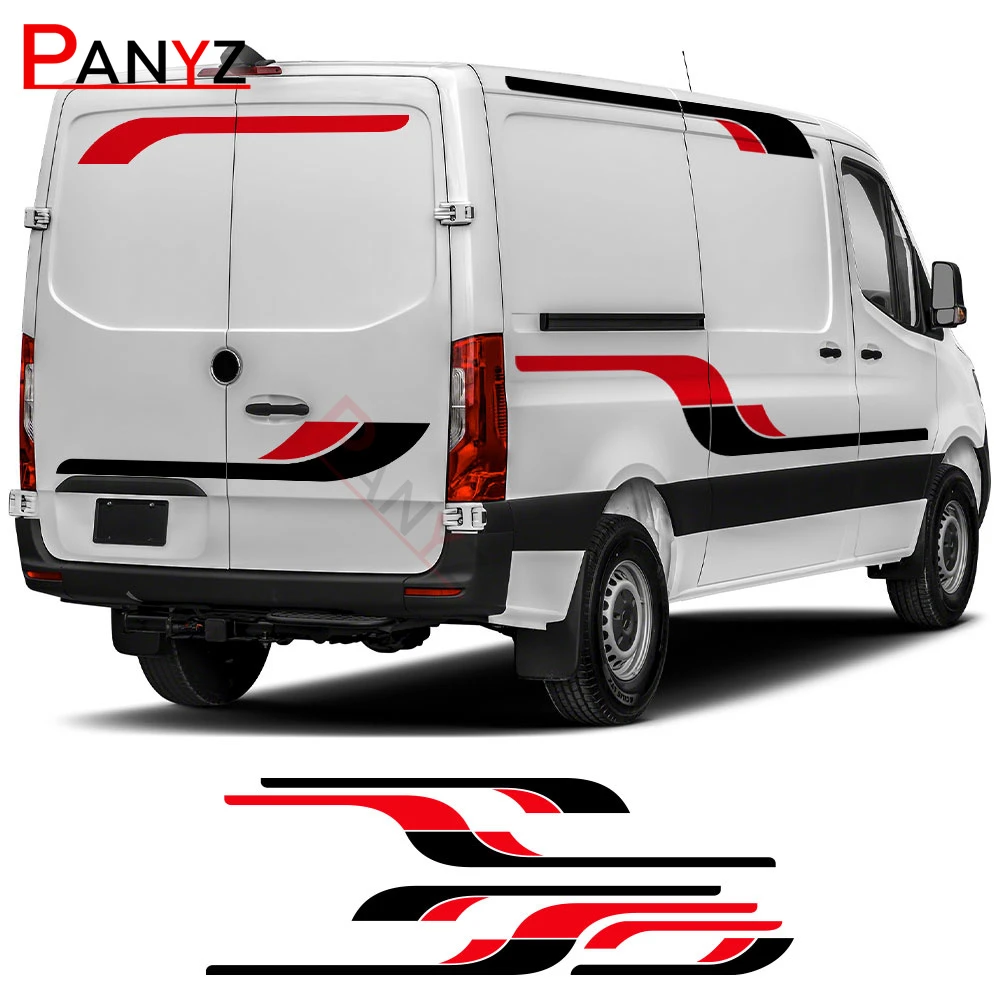 6Pcs/Lot Car Body Stickers Motorhome Stripes DIY Graphics Sport Vinyl ...