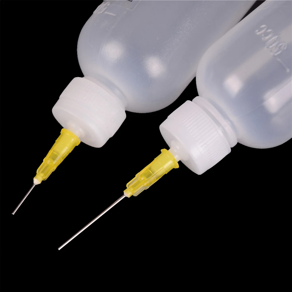 1PC-50ml-Plastic-Dispenser-Bottle-With-Syringe-Needle-Dispensing-Needle ...