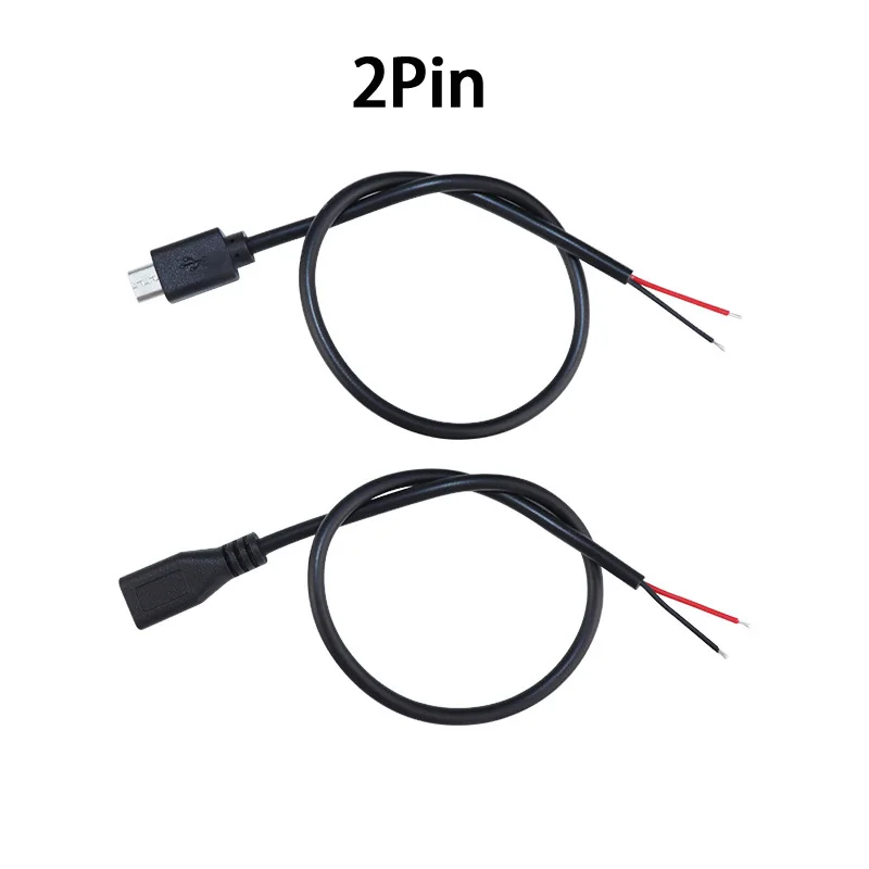 Cable-Micro-USB-de-2-pines-y-4-pines-conector-macho-hembra-a-Cable ...