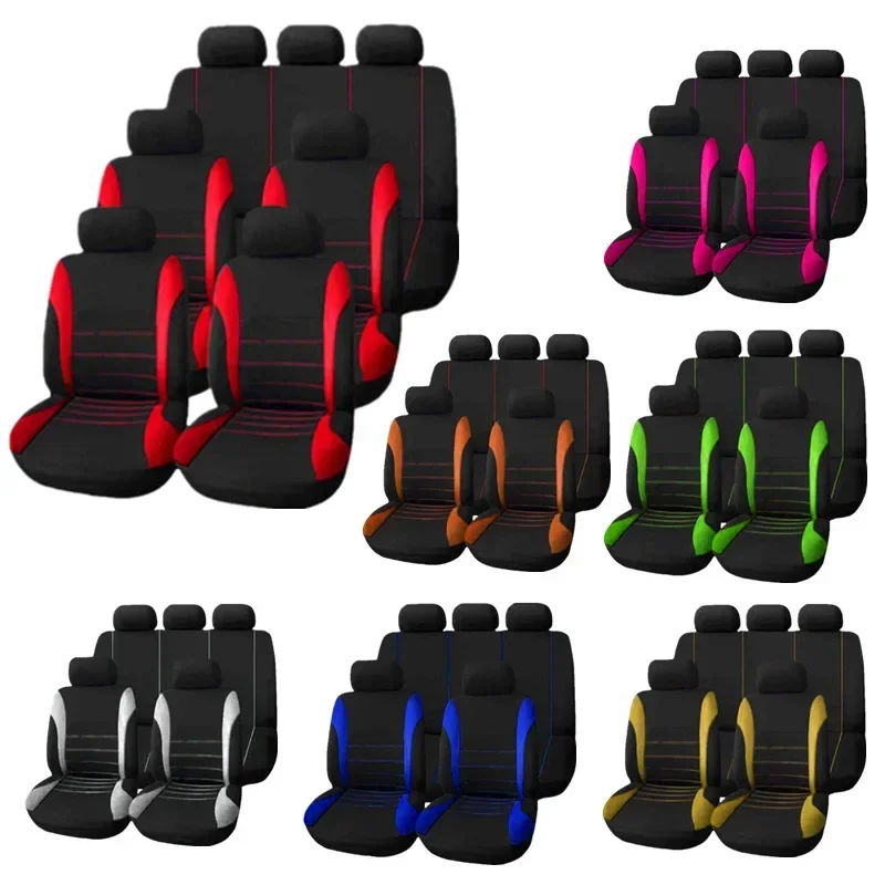 KBKMCY 100% Polyester Easy Install Car Seat Covers Cushion Sets For ...