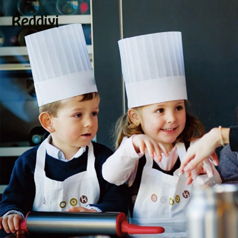10-Pce-Kids-Kitchen-Hats-Kindergarten-Baking-Handmade-Children-s ...