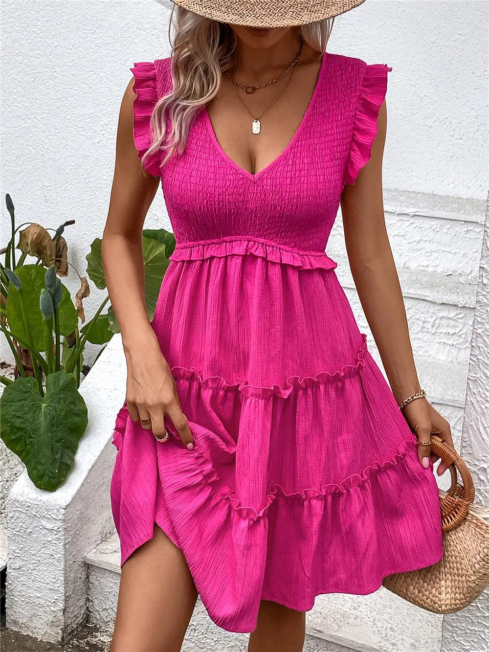 FICUSRONG-Women-Autumn-Winter-Fashion-Soild-Sleeveless-Elegant-V-neck ...