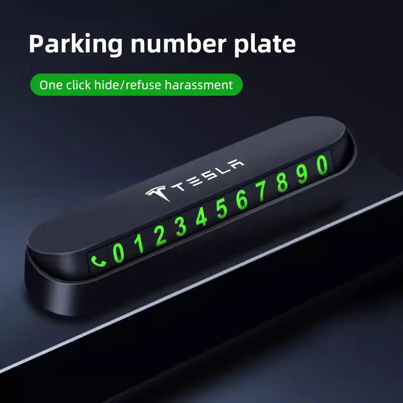 1Pcs-Car-Temporary-Parking-Card-Phone-Number-Card-Accessories-for-Tesla ...