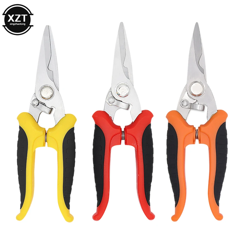 Professional-Stainless-Steel-Electrician-Scissors-Multi-Manually-Shears ...