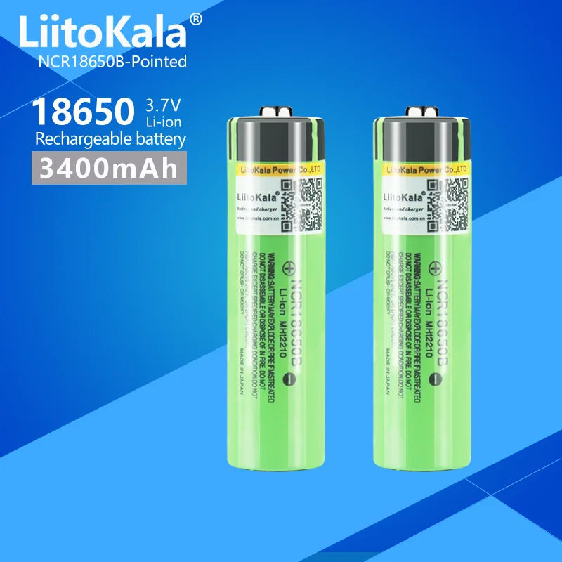 1 10PCS LiitoKala 34B 100% New Original NCR18650B 3.7v 3400 mah 18650 ...