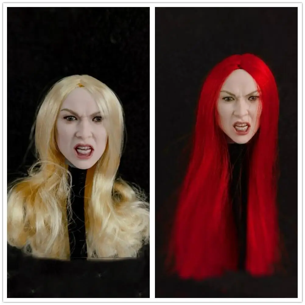 1-6Scale-Head-Carving-Angry-Madhouse-Yelling-Female-Model-PVC-Red ...