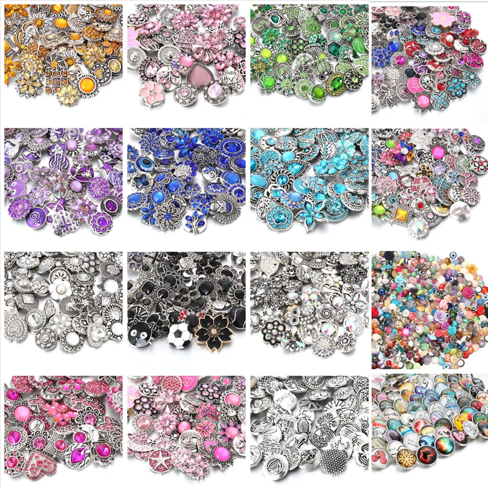 Wholesale-10pcs-lot-18mm-Snap-Jewelry-Mix-Many-Styles-18mm-Metal-Snap ...