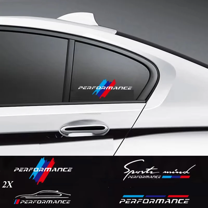 2Pcs MPower Performance Car Body Sticker For BMW E28 E30 E36 E39 E46 ...