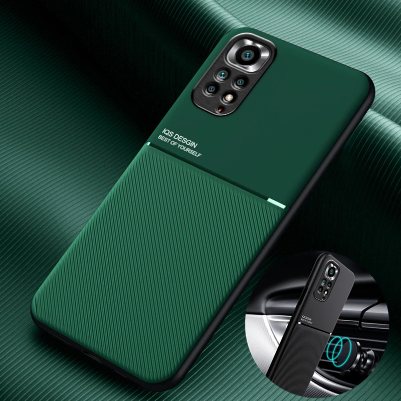 Funda de cuero de lujo para Xiaomi Redmi Note 11, placa de soporte ...
