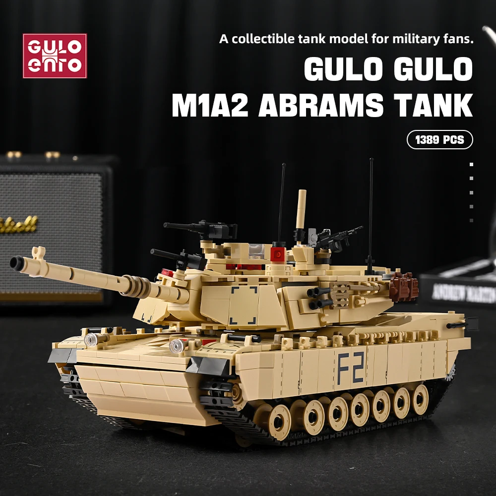 GULOGULO M1A2 Abrams Main Battle Tank Military Building Blocks US Army ...