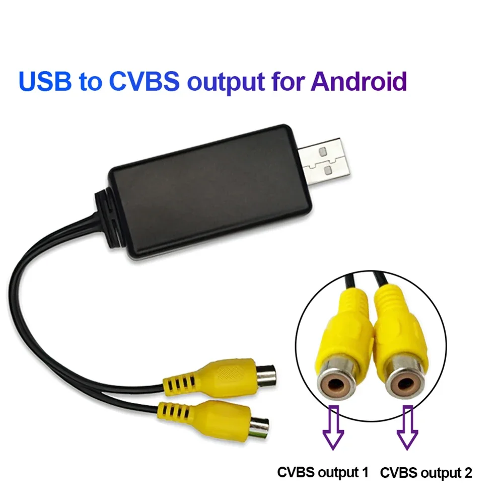 USB to Cvbs Video output Adapter to RCA interface Cable usb input 2 ...
