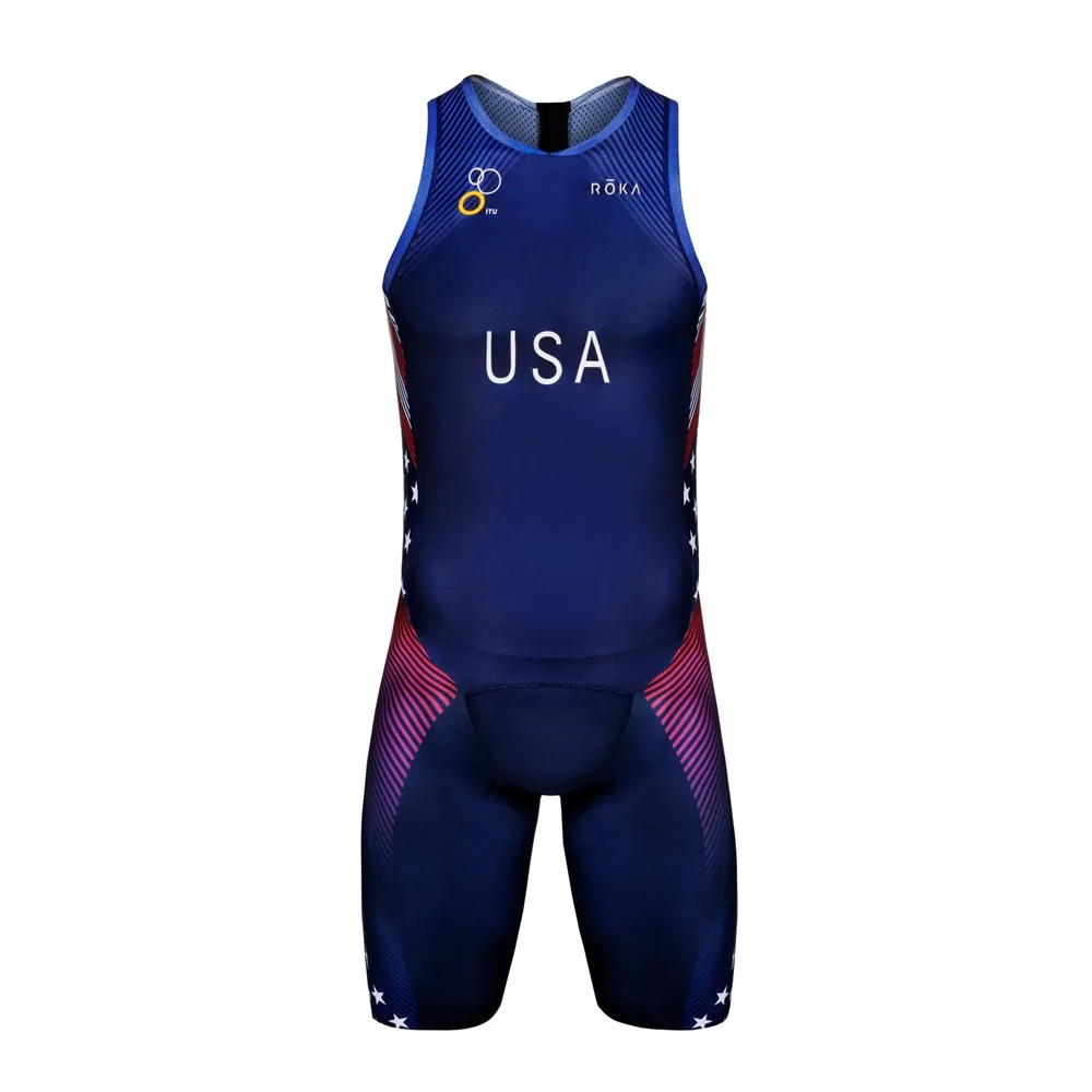 2022-ROKA-New-Men-Cycling-Sleeveless-Skinsuit-Triathlon-Running ...