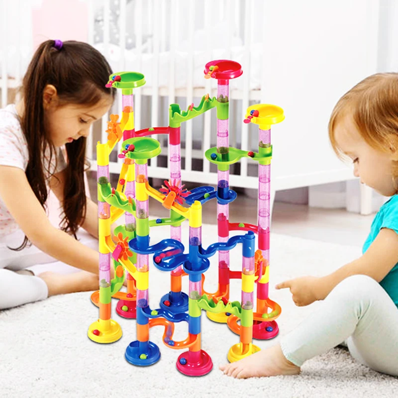 29-232pcs Marble Run Building Blocks Marbles Slide Toys For Children ...