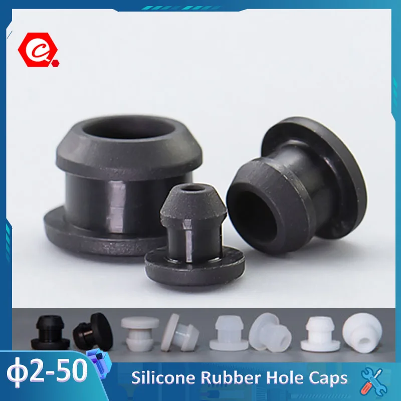 2-10Pcs-Food-Grade-Silicone-Rubber-Hole-Caps-T-Type-Plug-Cover-Snap-on ...