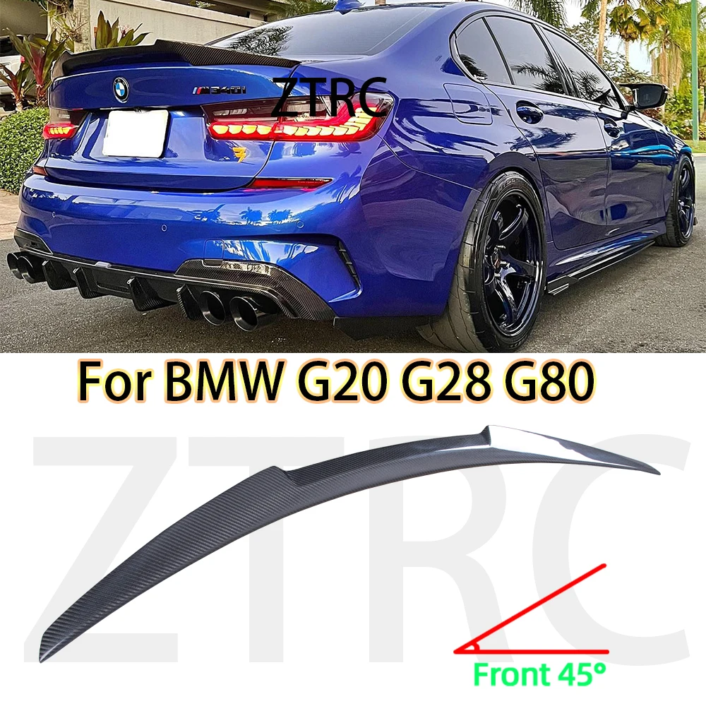 Car-Spoiler-For-BMW-3-Series-G20-G28-G80-M3-M4-Style-Real-carbon-fiber ...