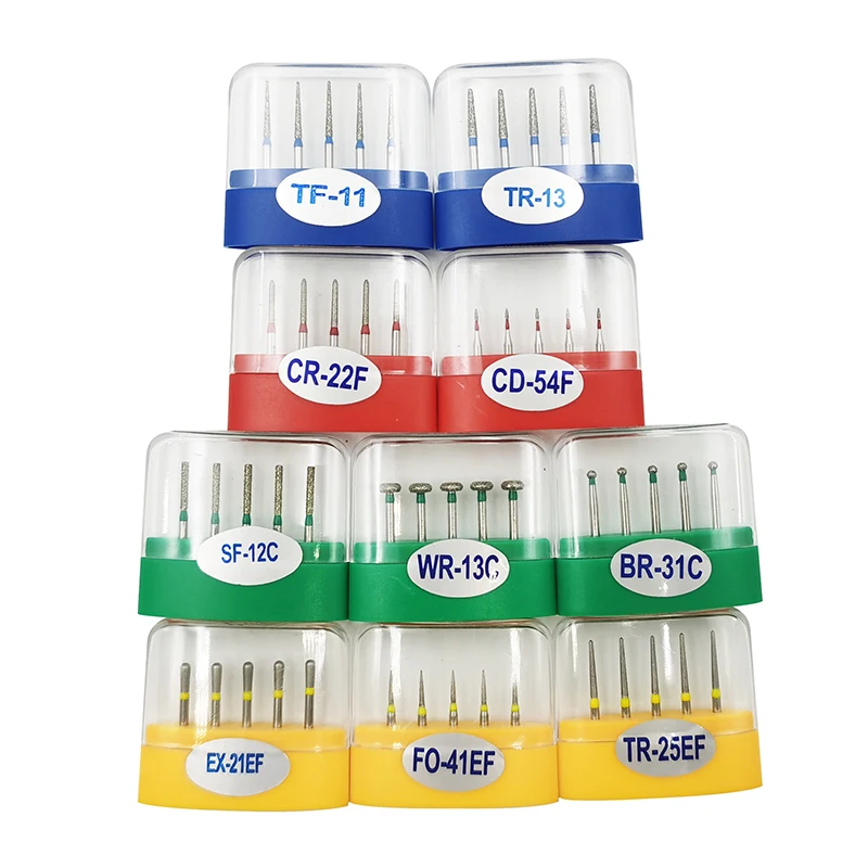 10 Kinds Diamond Turning Needles for Dentistry High Speed Handpieces ...