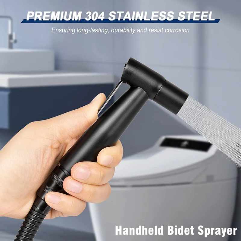 Handheld-Bidet-Sprayer-WC-Spritzpistole-Edelstahl-Hand-Bidet-Wasserhahn ...