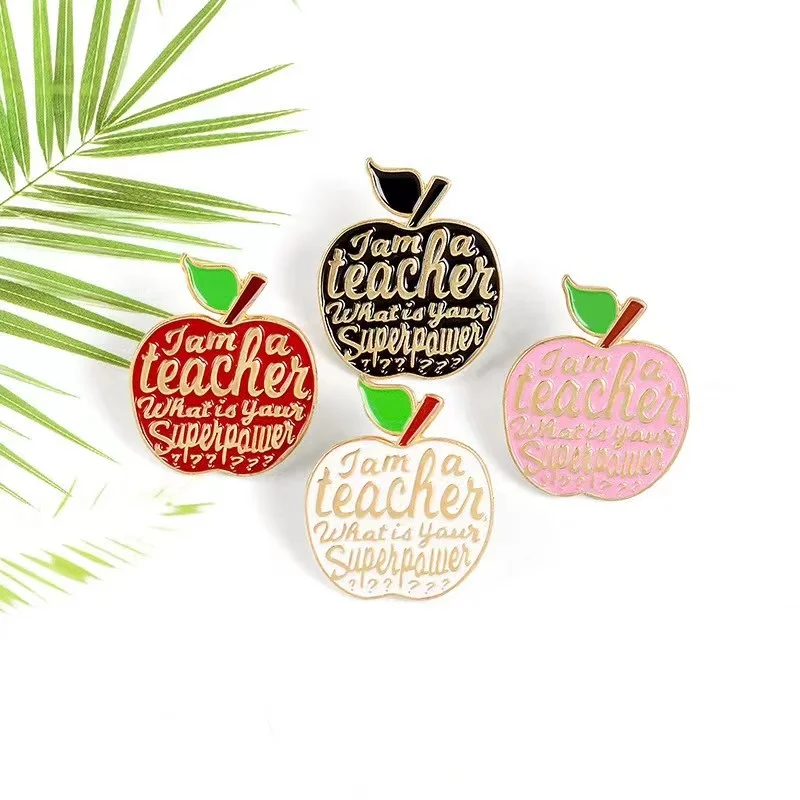 Custom-Super-Power-Apples-Enamel-pins-4-colors-Plants-Brooches-Lapel ...