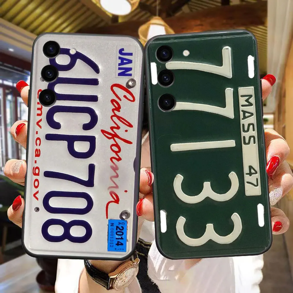 Funny-License-Plate-Number-Car-Phone-Case-For-Samsung-Galaxy-S24-S23 ...
