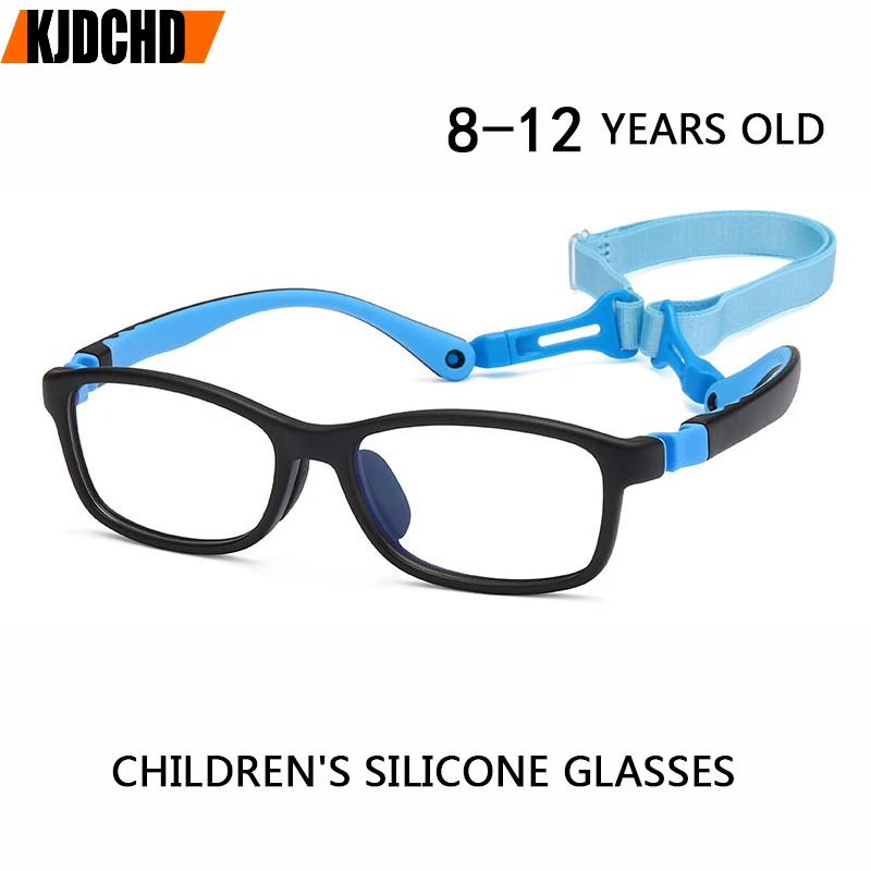 Children-silicone-square-glasses-for-kids-boy-clear-lens-tr90-blue-pink ...