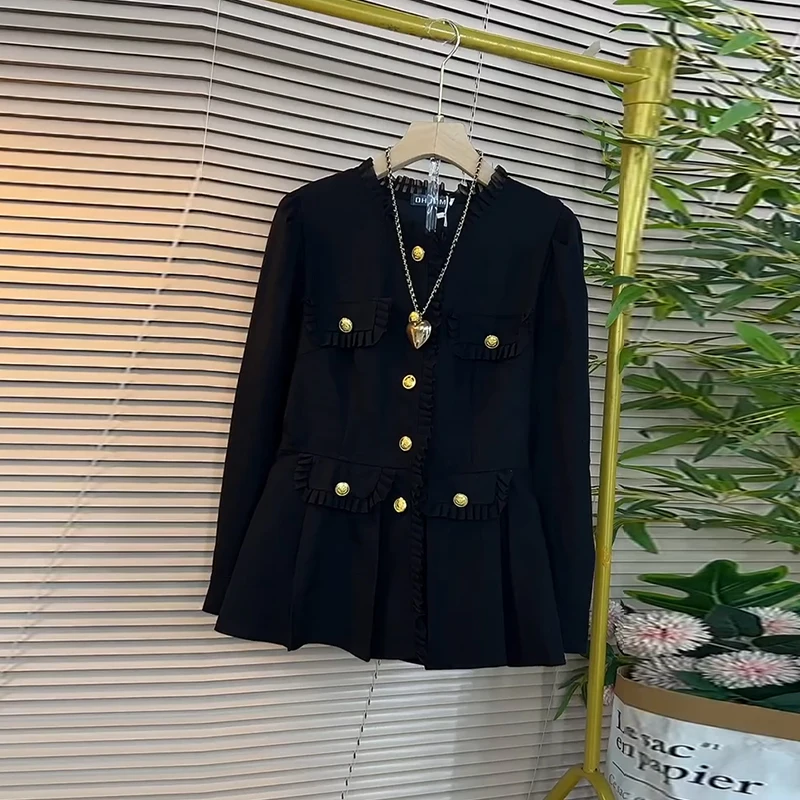 Plus-Size-Korean-Sle-Clothing-Women-s-Black-Slimming-Long-Sleeve ...