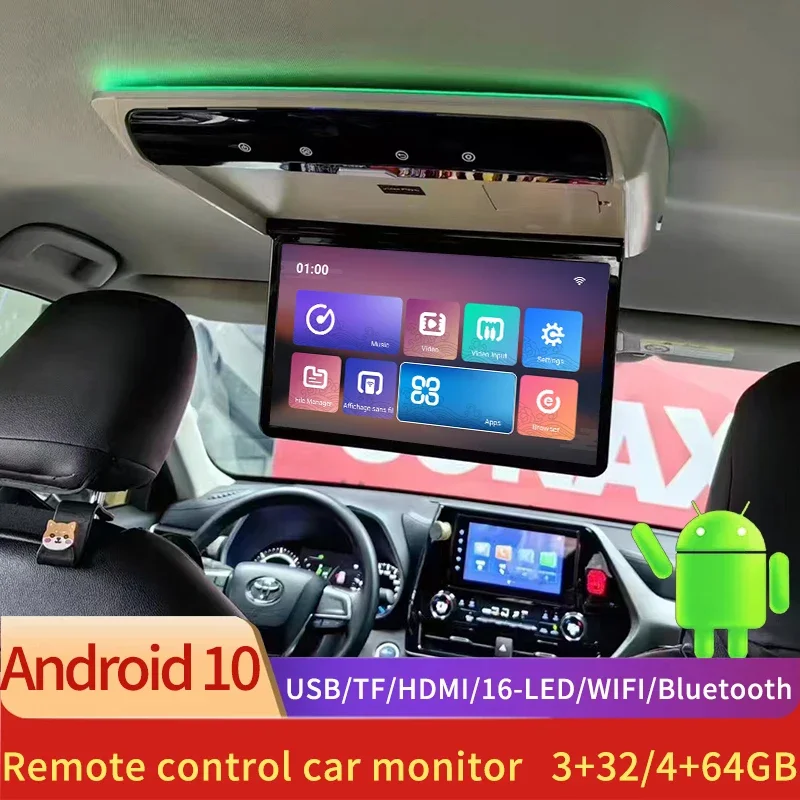 19-Inch-4K-Car-Monitor-Android-10-4GB-64GB-Multimedia-Player-15-6-Inch ...