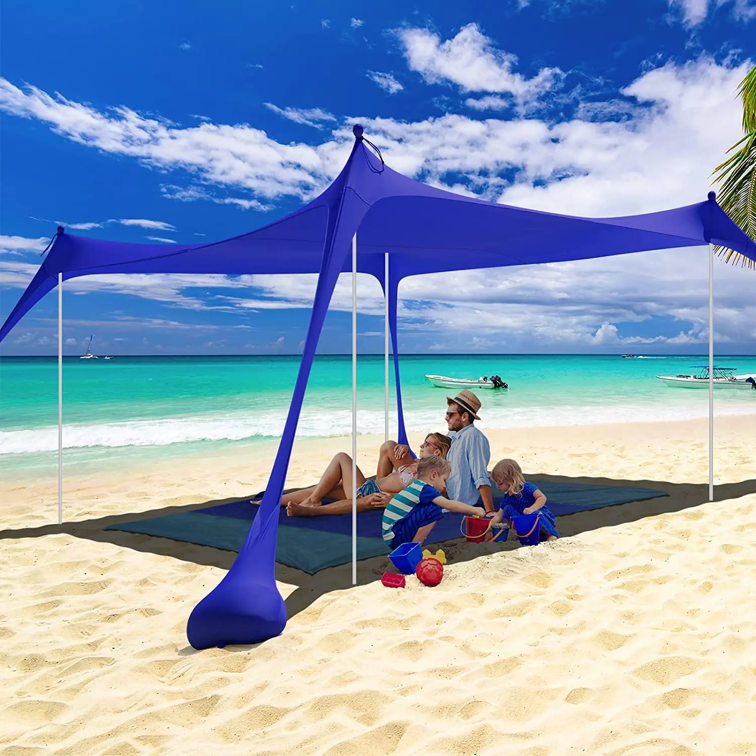 Tienda-de-playa-familiar-parasol-UPF50-gran-toldo-de-playa-con ...